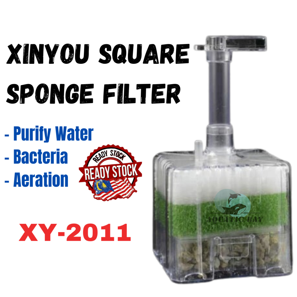 【Best Buy】XINYOU Aquarium Square Sponge Filter Purify Water Silent ...