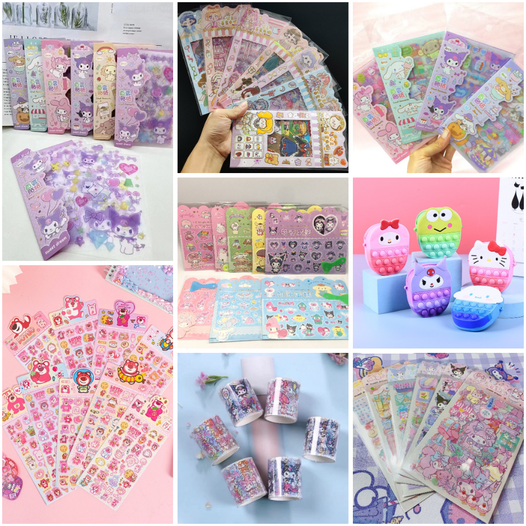 [Ready Stock] Cute Sanrio Cartoon Stickers Children's Creative Hand ...