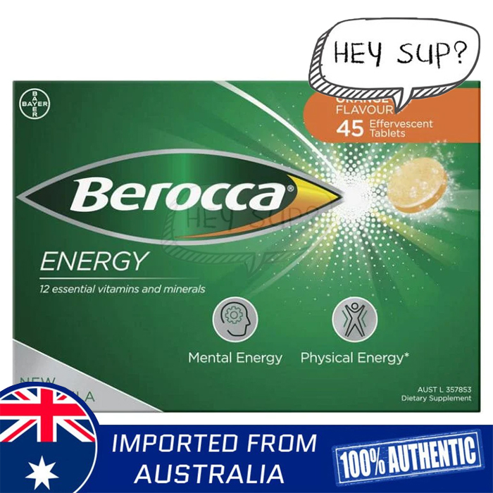 BAYER Berocca Effervescent Tablets Orange Flavour 45 Tablets | Shopee ...