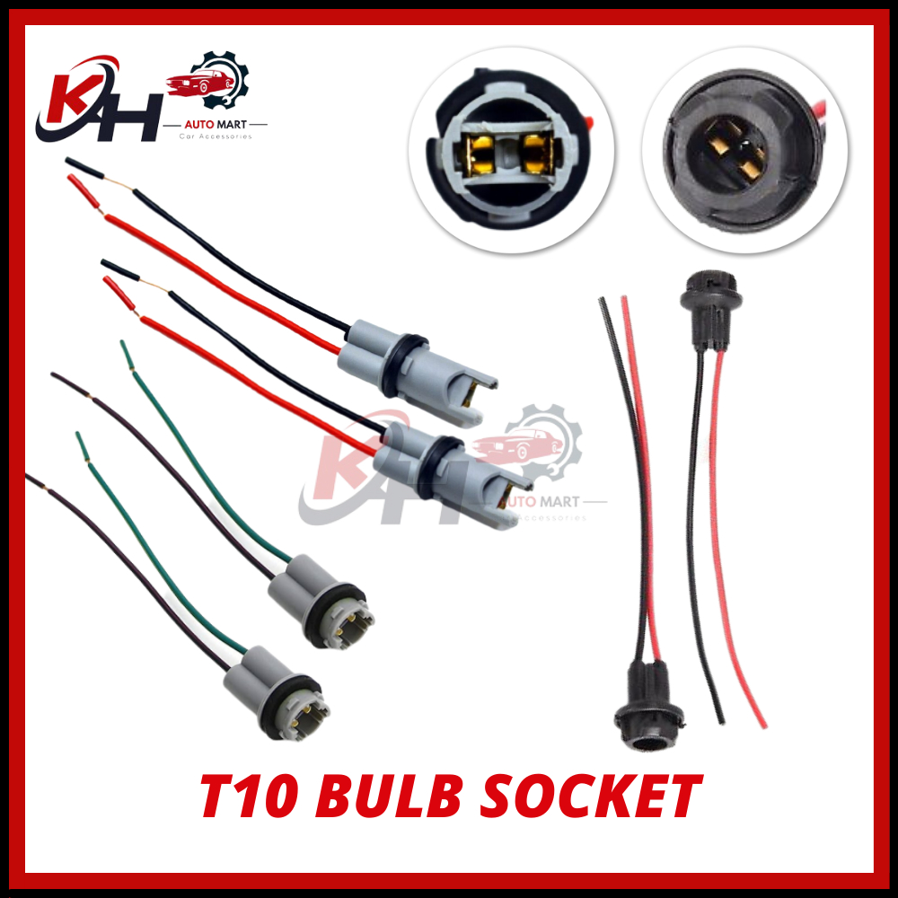 T10 Bulb Socket Car Headlamp Spotlight Light Lamp Cable Soket HOLDER ...