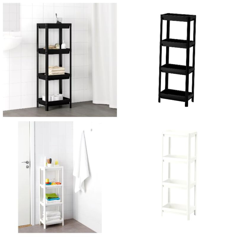 (MURAH) IKEA VESKEN 4 tier Toilet Rack Rak Serbaguna Rak Balang Rempah ...
