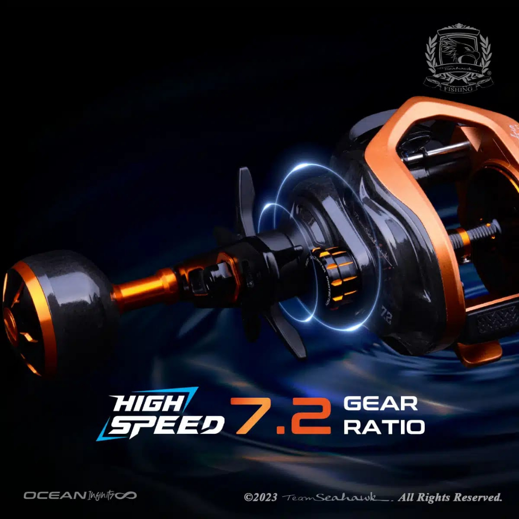 Team Seahawk Ocean Infinity BaitCasting Jigging Reel (Left Handle ...