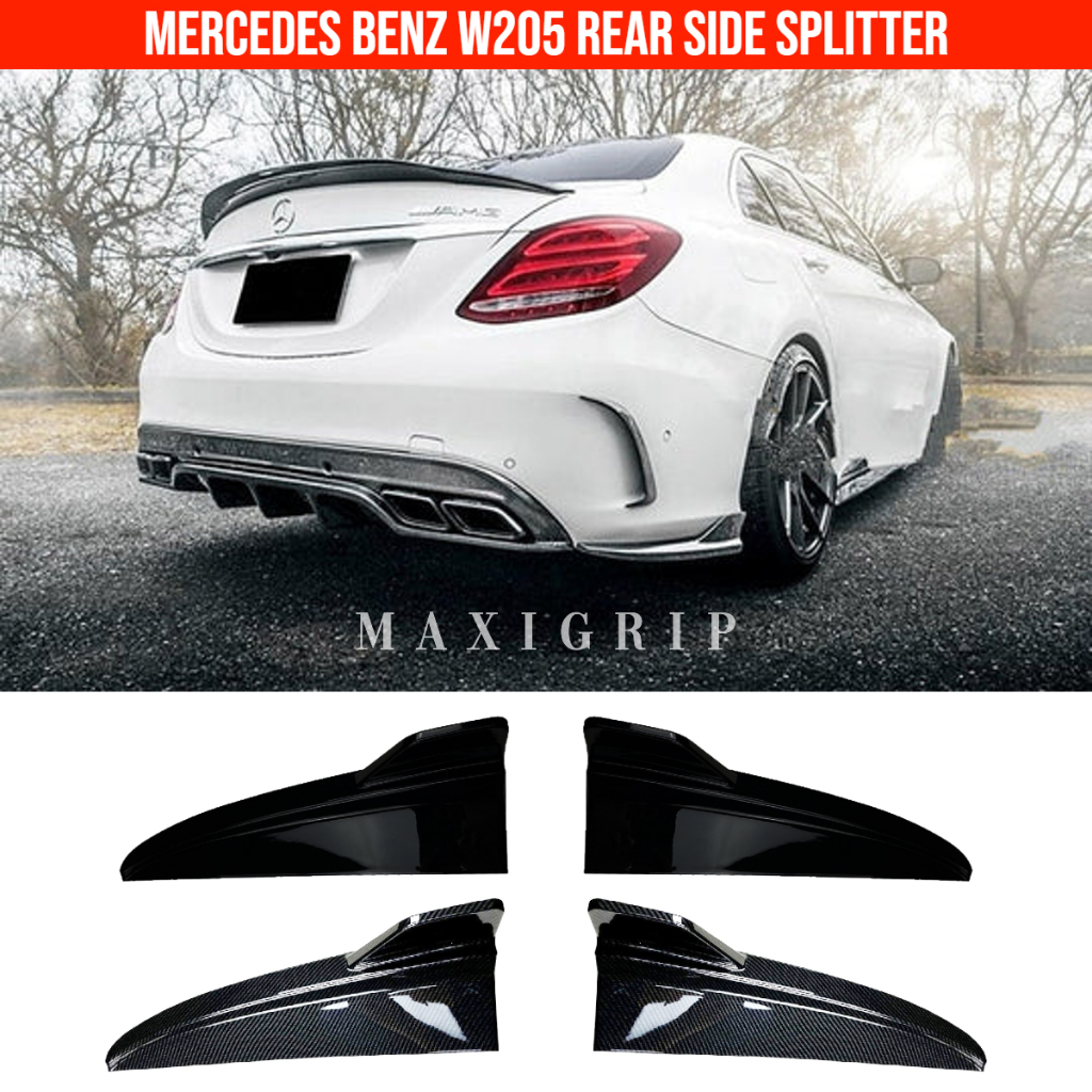 Mercedes benz W205 C295 coupe rear canard rear splitter c class W205 ...