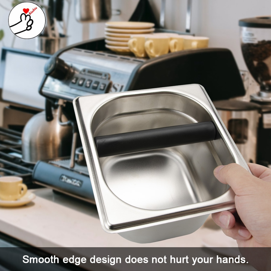 【Ready From MY】Large Capacity Coffee Powder Knock Box Stainless Steel ...