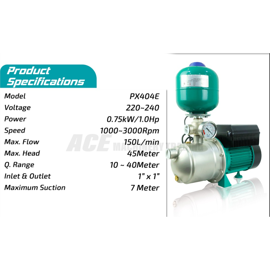 SHIMGE PX404E Inverter Pump Inverter Centrifugal Self Priming Water ...