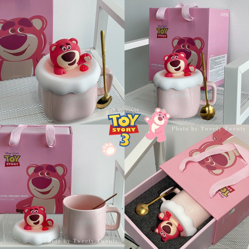 Disney Toystory Lotso Strawberry Bear Ceramic Mug Glass Cup Tableware ...