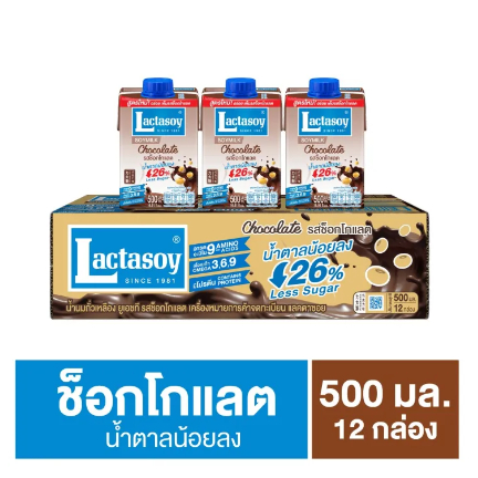 Thailand Import Lactosoy Soy Milk UHT Chocolate 500ml 12 box | Shopee ...