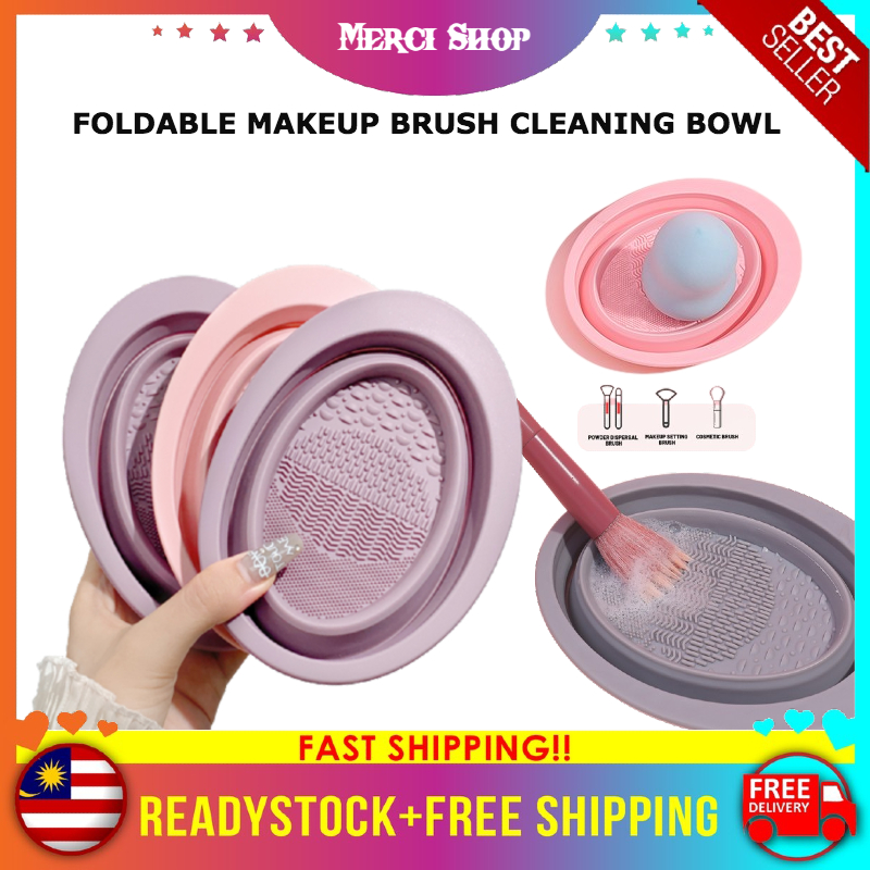 MS Foldable Makeup Tool Cleaning Bowl Makeup Brush Puff Sponge Cleaning ...