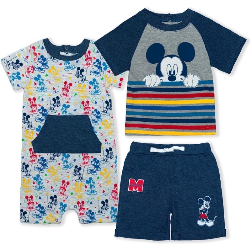 FOS Disney Mickey Mouse Boys T-Shirt, Shorts and Jumper 3pcs Set 12-24m ...