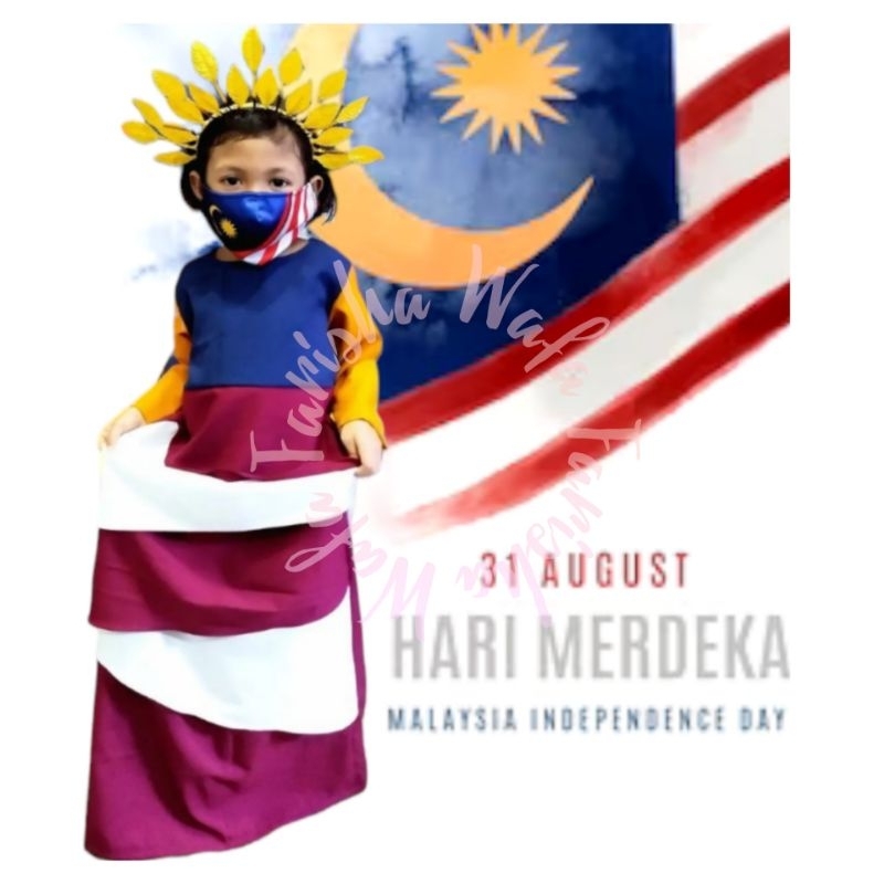 WAFA (BABY & KIDS) JUBAH MERDEKA ANAK BAYI BUDAK PEREMPUAN GIRL ...