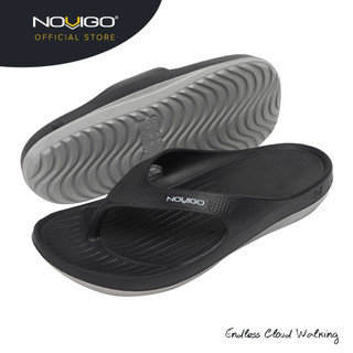Novigo® Ibiza Dual Density Unisex Eva Sandal (Jet Black/Dolphin Grey ...