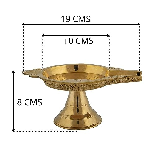 Brass Abhishek Patra Plate Tray Stand for God Idols (L X W X H 20 x 12 ...