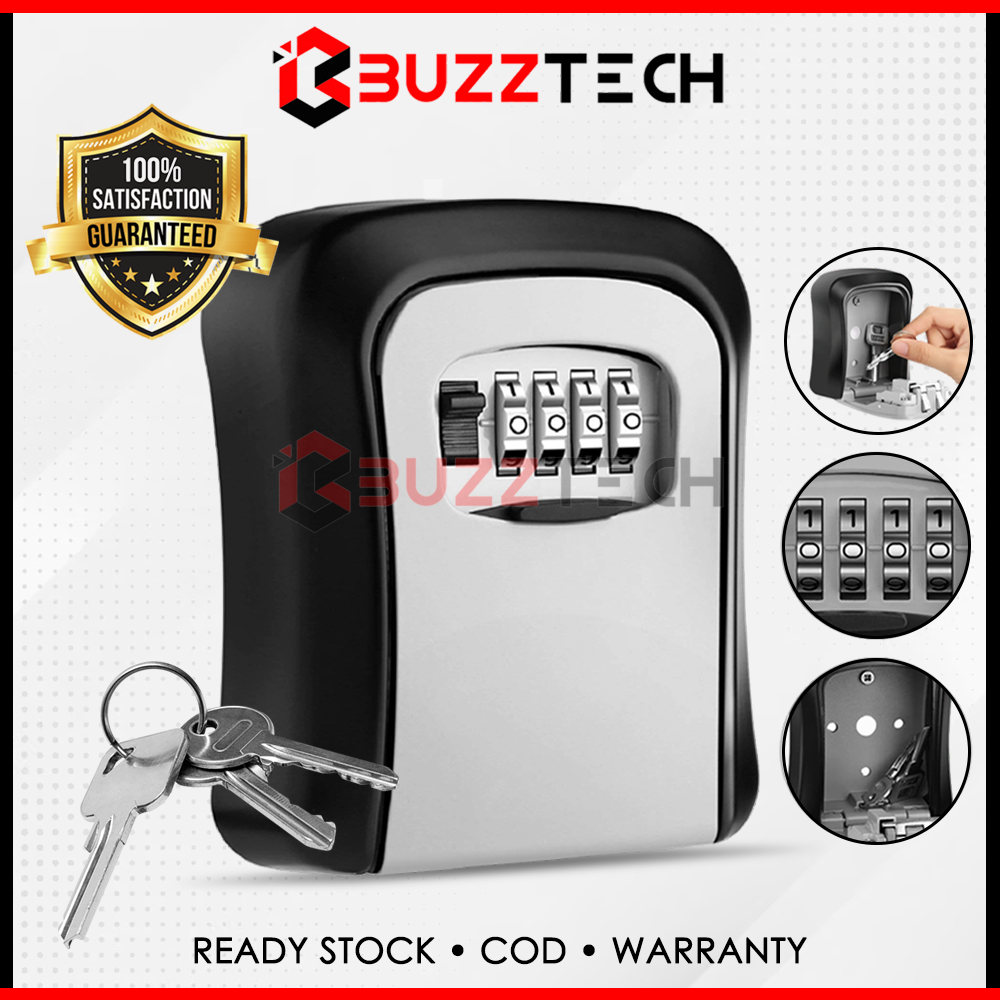 BuzzTech Wall Mounted Safe Key Box Portable Key Storage Lock Box Peti ...