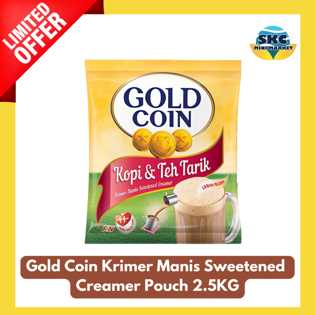 (SKCMM) Gold Coin Kopi & Teh Tarik Krimer Manis/Sweetened Creamer Pouch 2.5KG [HALAL] | Shopee ...