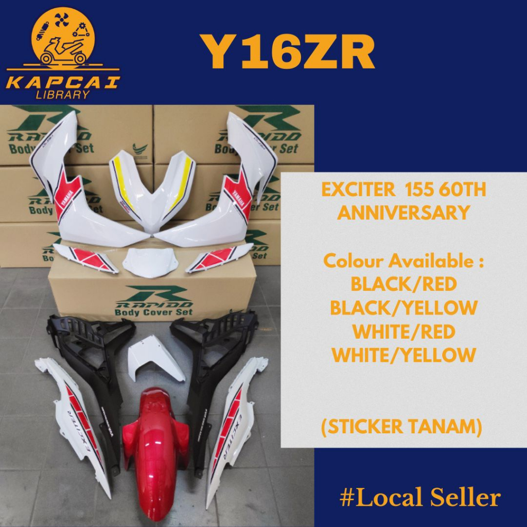 Rapido Yamaha Y16ZR Y16 Exciter 155 60th Anniversary Motorcycle Cover ...