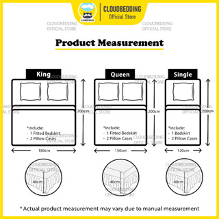 Cadar Ropol Set 3IN1 Super Single/Queen /King Bedsheet Bed Skirt ...