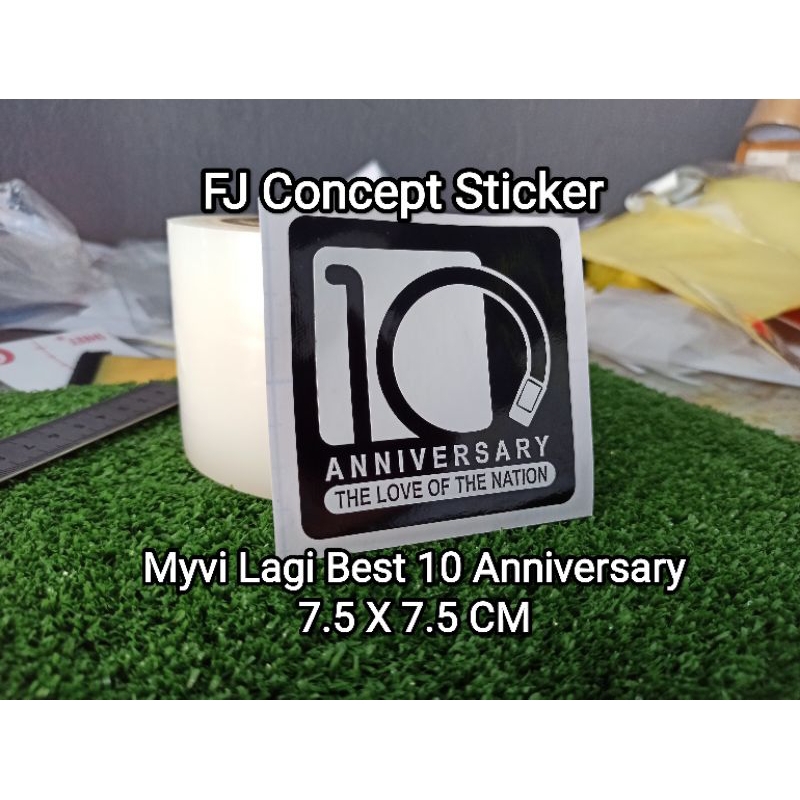 10 Anniversary Myvi Sticker car sticker accessories | Shopee Malaysia