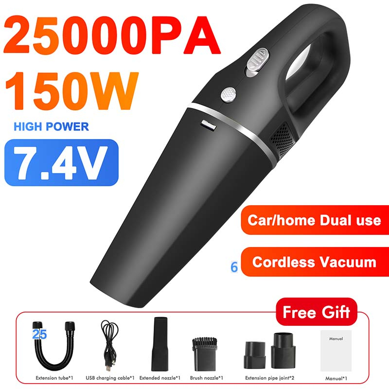 Wireless Portable Vacuum Cleaner Cordless Rechargeable Handheld Car ...