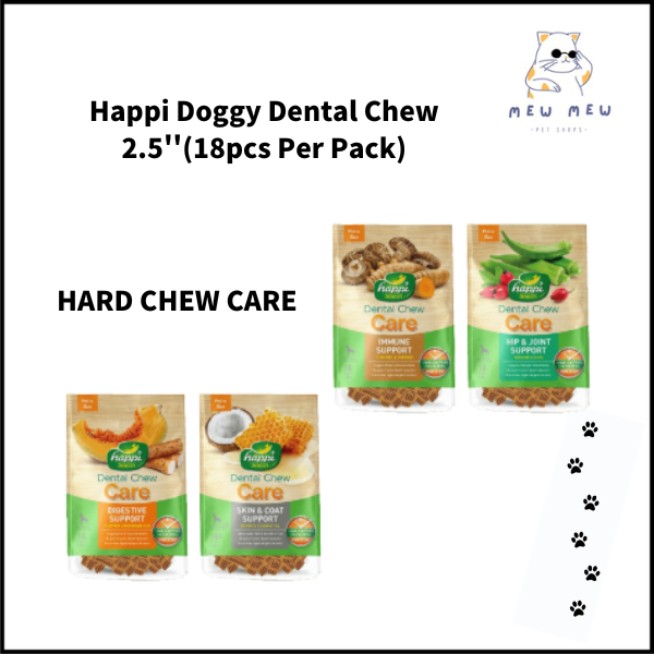 Happi Doggy Dental Chew 18 Pieces - Petite (150g) | Shopee Malaysia