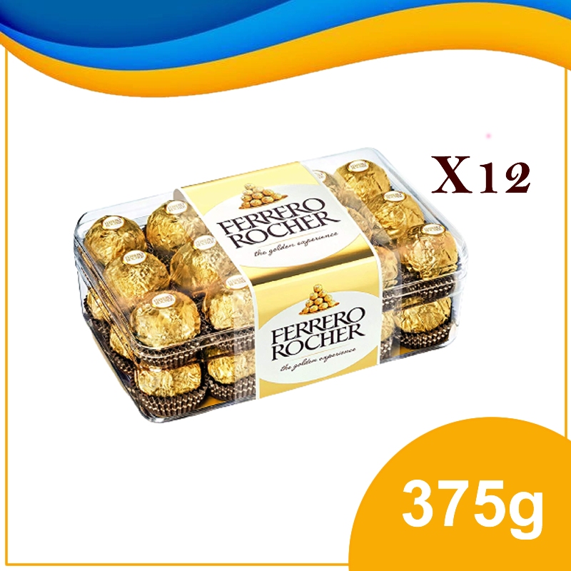NO COD [Made in ITALY ] Chocolate FERRERO ROCHER Box T30 375g 12 BOXES ...