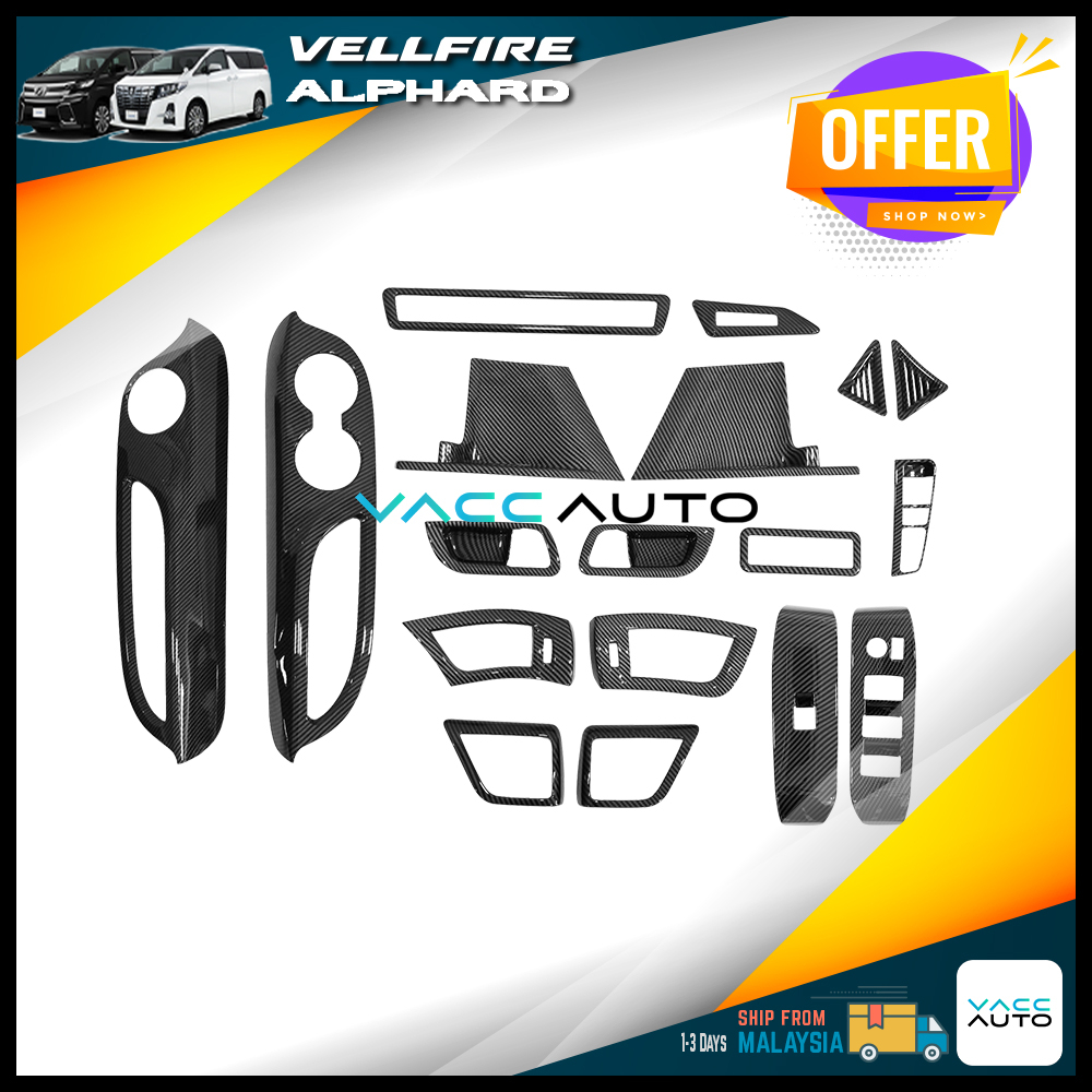 Toyota Vellfire / Alphard 30 Series Interior Decoration Carbon Fiber ...