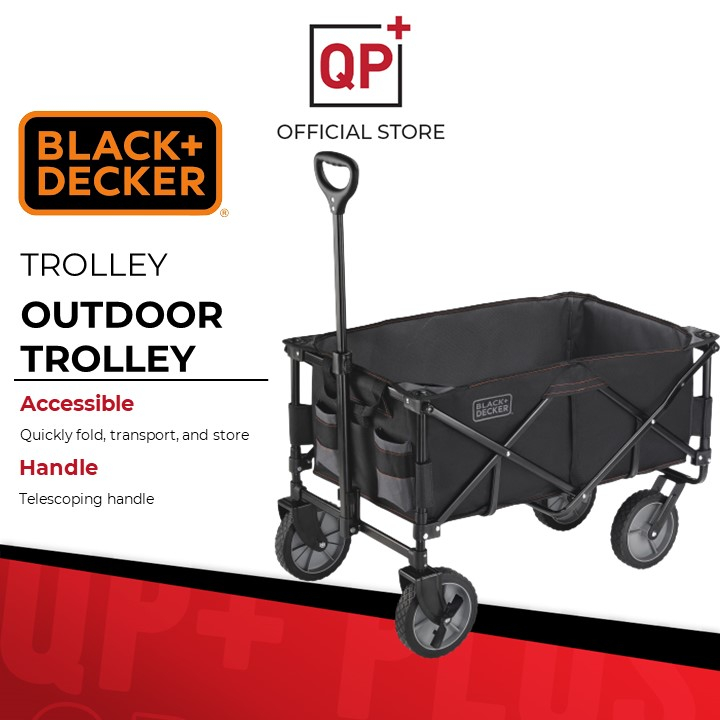 BLACK & DECKER OUTDOOR TROLLEY COLLAPSIBLE FOLDABLE WAGON l TROLI LUAR ...