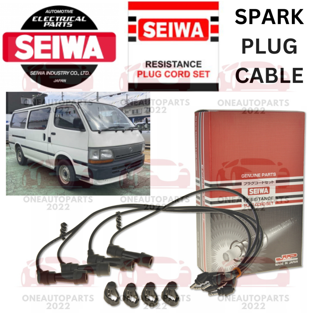 (MADE IN JAPAN) SEIWA SPARK PLUG CABLE TOYOTA HIACE RZH112 2.0 1RZ ...