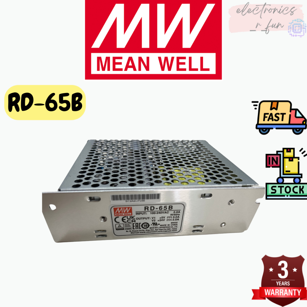 Mean Well RD-65B 65W Dual Output Switching Power Supply | 3 Years ...