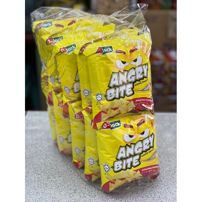 45g x 10’s D-Jack Angry Bite Cone Shape Original Flavoured Snek Perisa ...