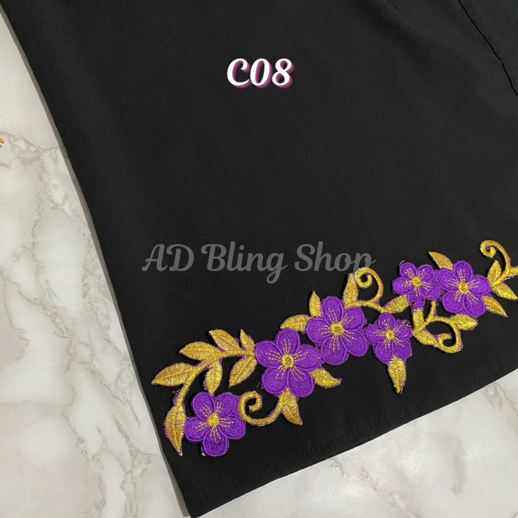 Bunga Sulam Tampal Embroidery Flower Patch Hotfix Iron On Aksesori ...
