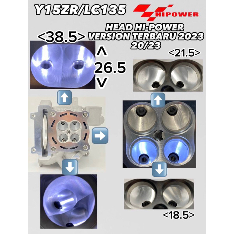 TERBARU 2025 Gen2 HI POWER Racing Y15 LC135 Super Head CNC Porting V ...