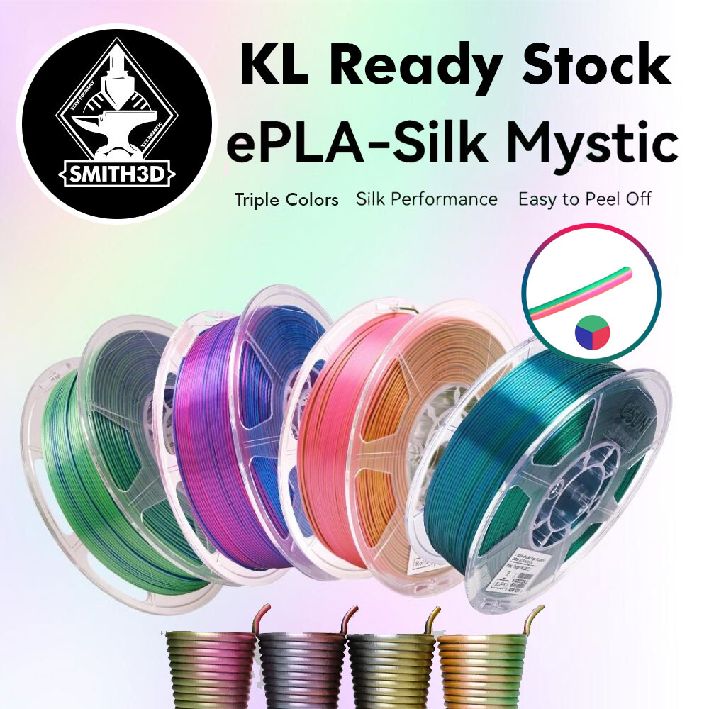 eSUN Tri Color ePLA Silk Mystic 1.75mm 3D Filament 1KG Three Colors ...
