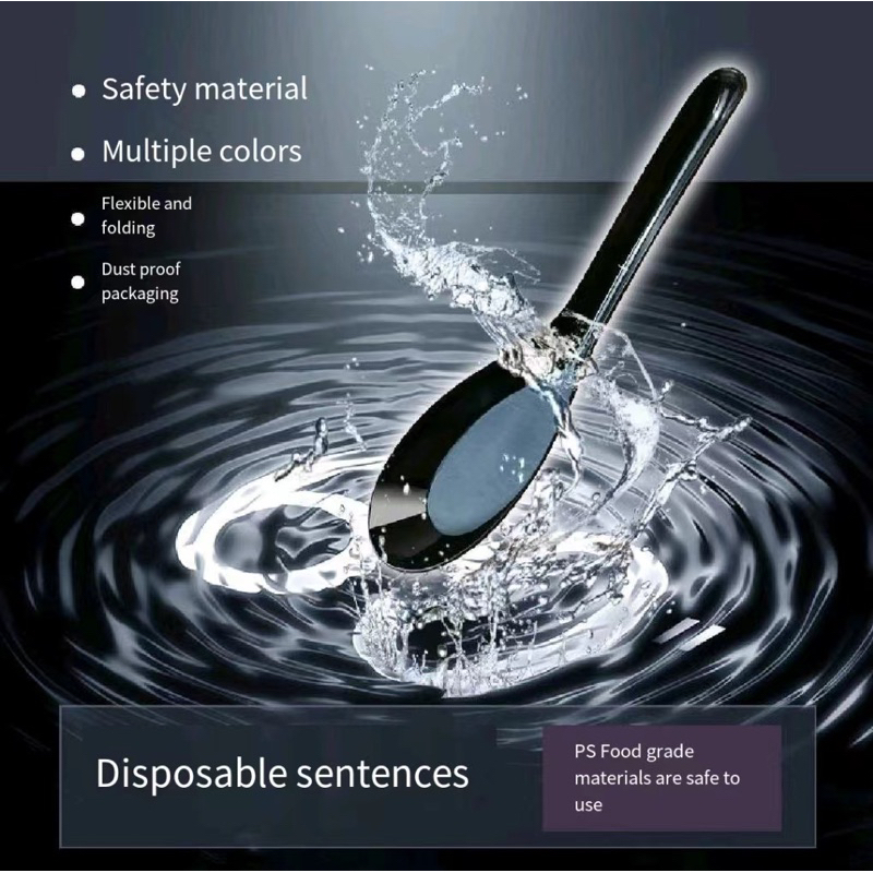 Disposable spoon Fast food take-out soup spoon Commercial spoon plastic ...