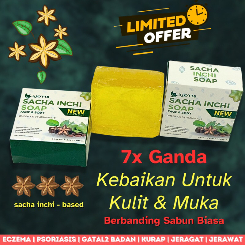 Sabun Sacha Inchi Ajoyib (Kulit Makin Cantik,Gatal-Gatal pon Hilang ...