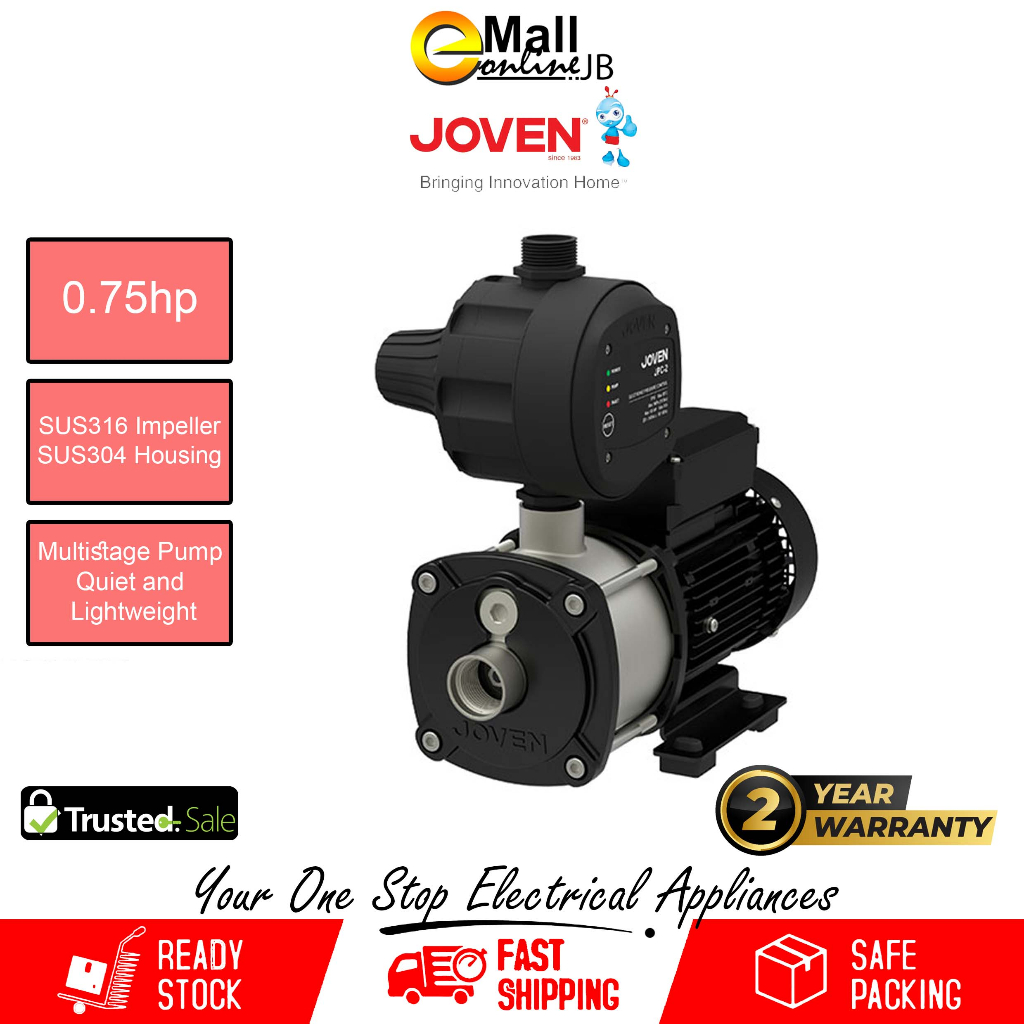 JOVEN JHP3-40 Automatic Domestic Water Pump 0.75HP | Shopee Malaysia
