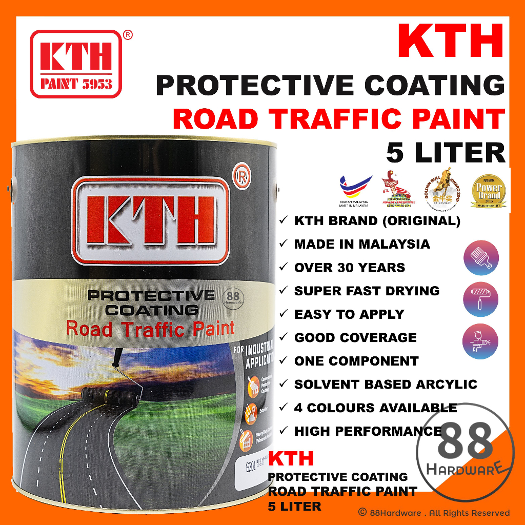 5L KTH road line paint / roadline / cat jalan raya / car park paint ...