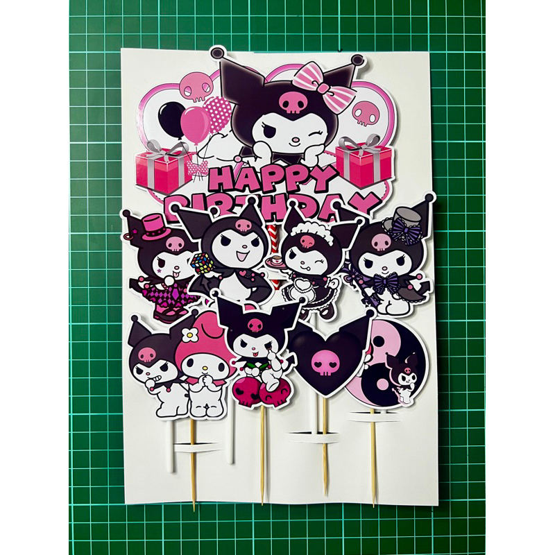 Kuromi Happy Birthday Decoration Set Cake Topper for Birthday Cake ...