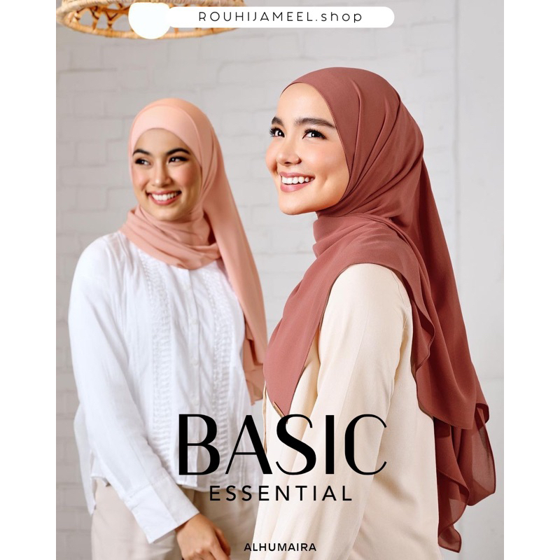 ALHUMAIRA Basic Essential Plain Shawl • { rouhijameel.shop ｝ | Shopee Malaysia