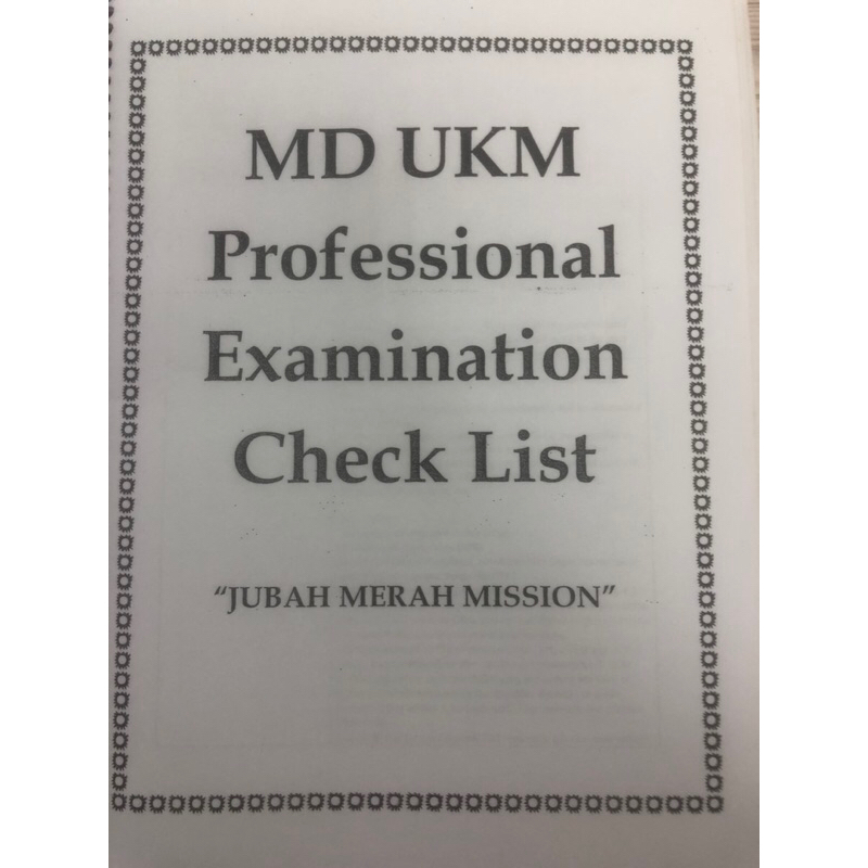 MEDIC MD UKM ALUMNI Medic Past Years Professional Exam Questions ...