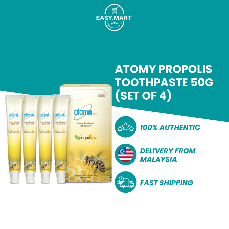 READY STOCK Atomy Propolis Toothpaste 艾多美天然蜂胶牙膏 50g (set of 4) Oral ...