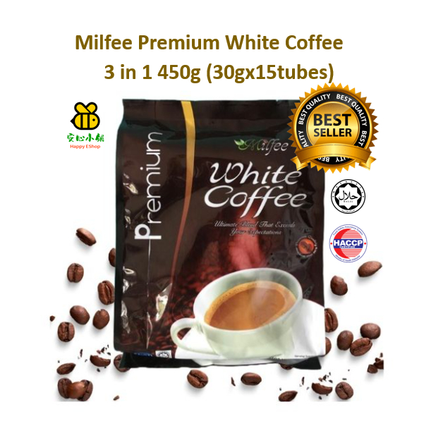 Ready Stock Milfee Premium White Coffee 450g (30g x 15tubes) Combo Set Halal | Shopee Malaysia