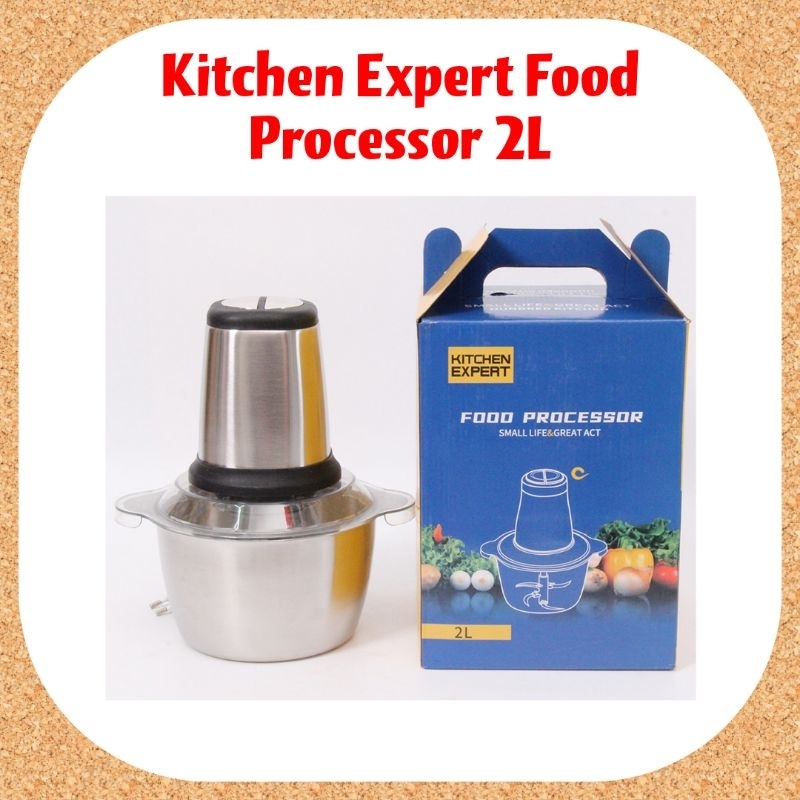 Kitchen Expert 2L Stainless Steel Electric Meat Mincer Chopper Food ...