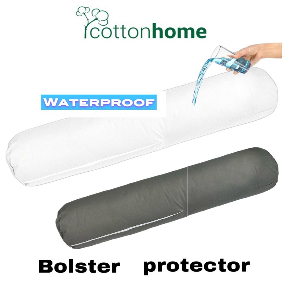 Waterproof Bolster Cover Case WITH zip / WATER-PROOF / Anti-bacterial and anti-dust | Shopee ...