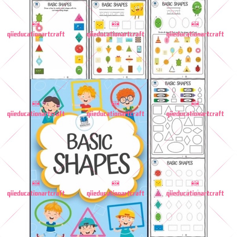 Basic Shapes worksheet pdf softcopy 3-4years old | Shopee Malaysia