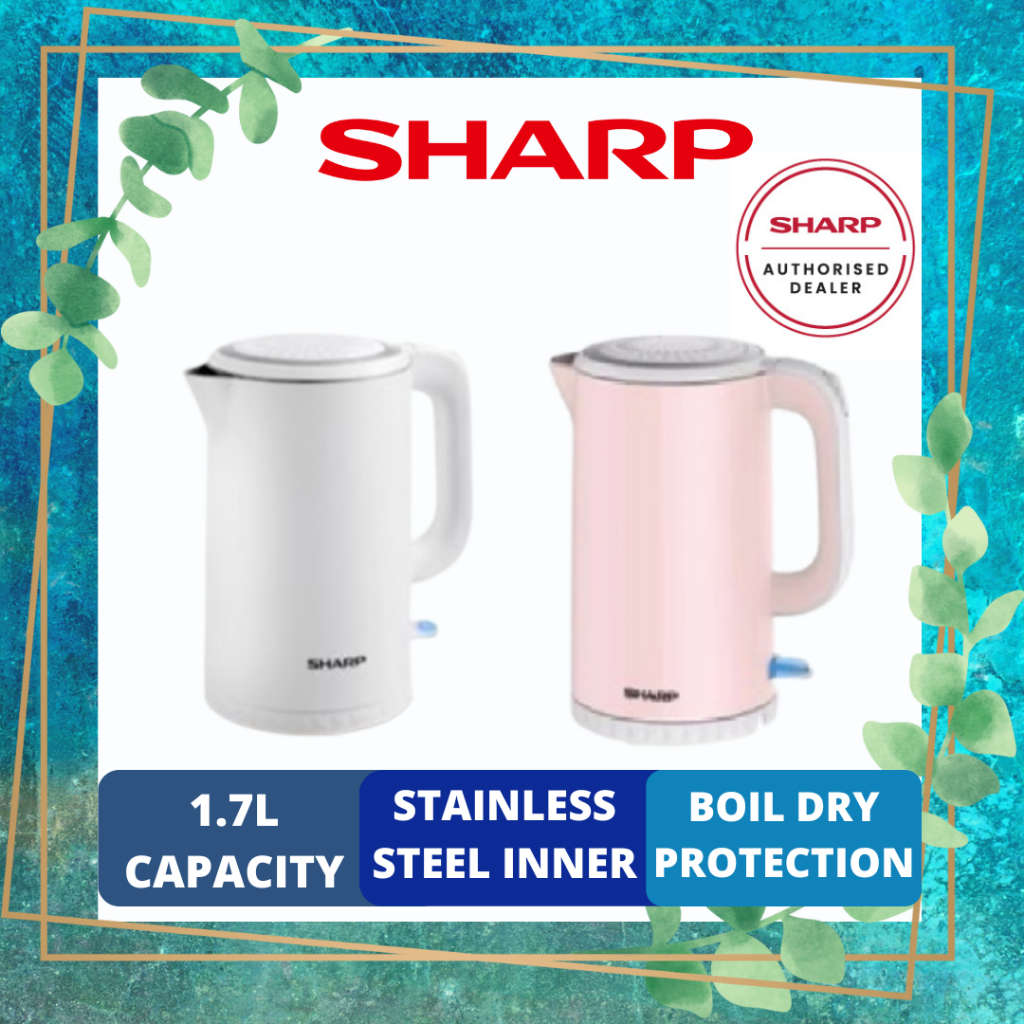 Sharp 1.7L Cool Touch Double Wall SUS304 Stainless Steel Kettle EKJ171 ...