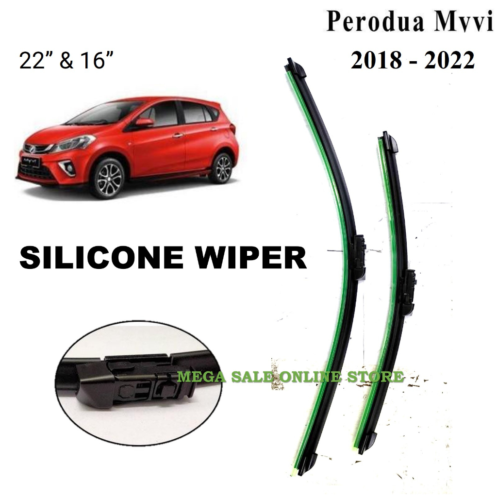 Perodua Myvi 2018-2022 Facelift High Grade Soft Silicon Wiper 22” & 16 ...