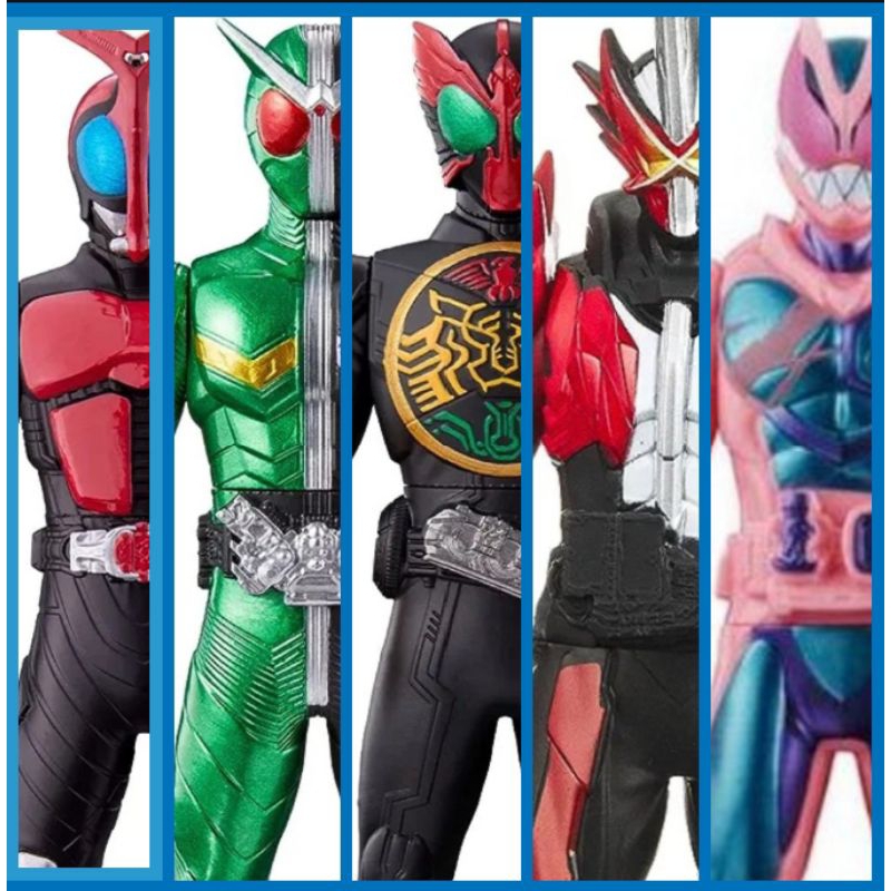 Kamen Rider Soft Vinyl Series Sofubi Kabuto Decade Cyclone W OOO Saber ...
