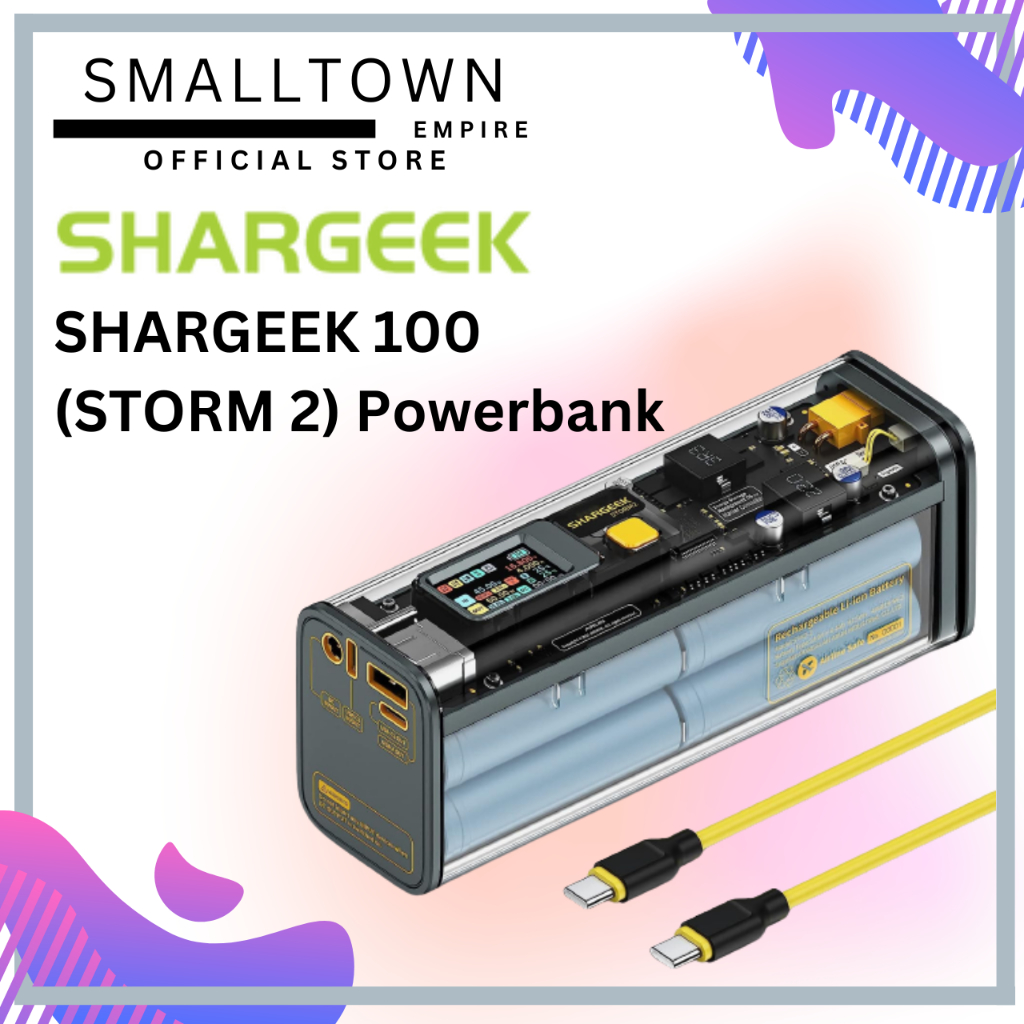 SHARGE Shargeek 100 / Storm 2 Powerbank 25600mAh | Shopee Malaysia