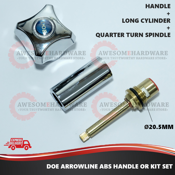 DOE ARROWLINE CHROMED ABS HANDLE REPAIR KIT FOR LEAKING SPINDLE DOE ...