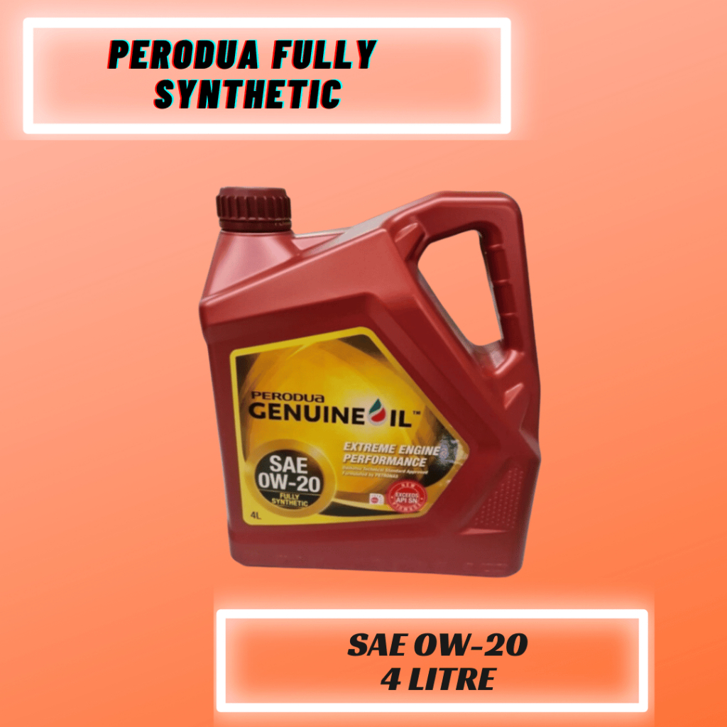 Fully Synthetic Engine Oil 4L/3L Perodua Axia / Alza / Bezza / Myvi Sae ...
